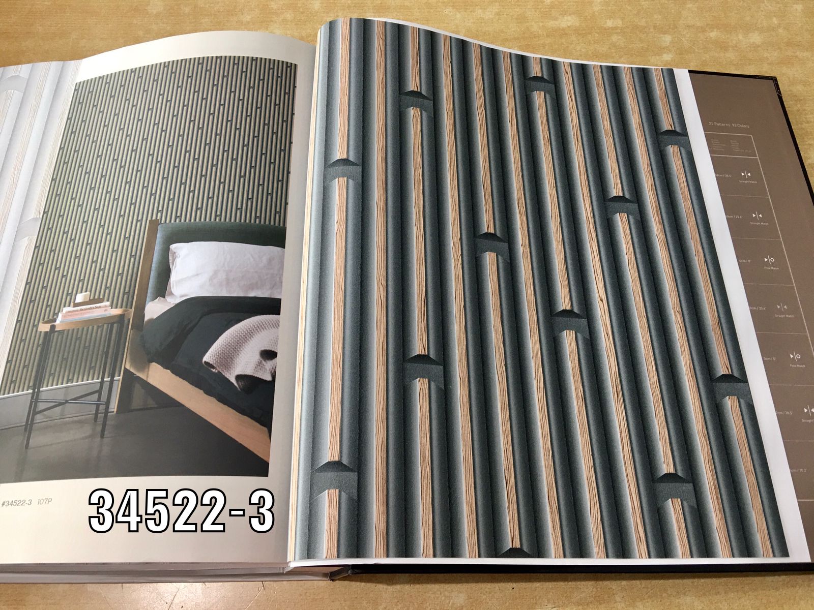 WALLPAPER DINDING KOREA BAMBU COKLAT SUSUN 3D NATURAL TEXTURE | Lazada ...