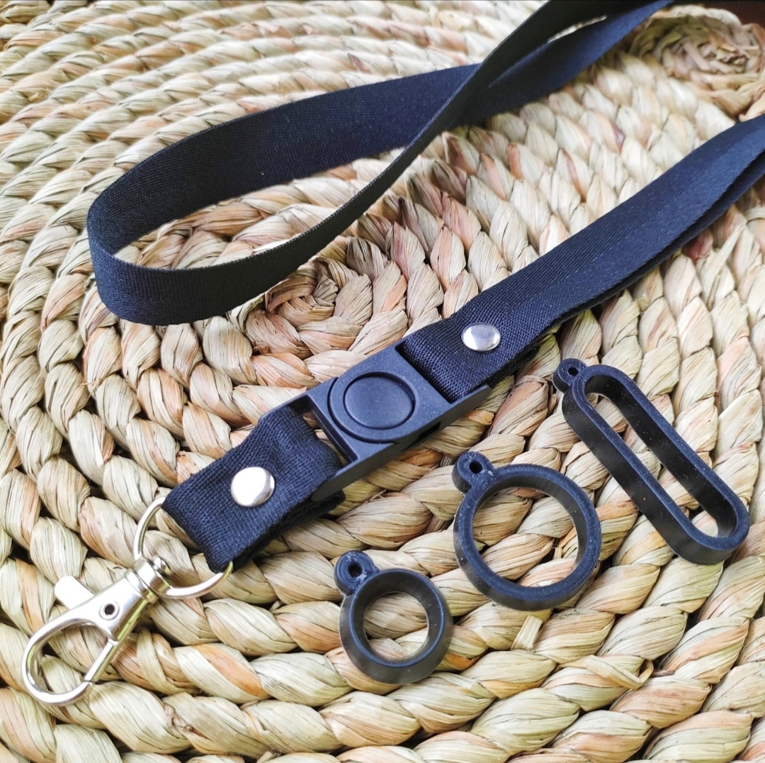 Tali Lanyard Stopper 1,5cm Polos Free 3 Ukuran Karet Lanyar 13mm 20mm ...