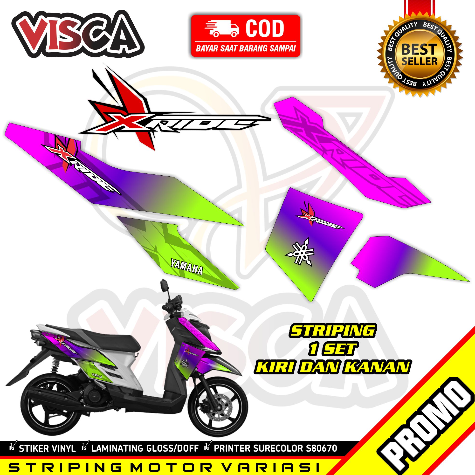 Striping X Ride 115 Variasi - Stiker Motor X-Ride 115 Desain Bunglon ...