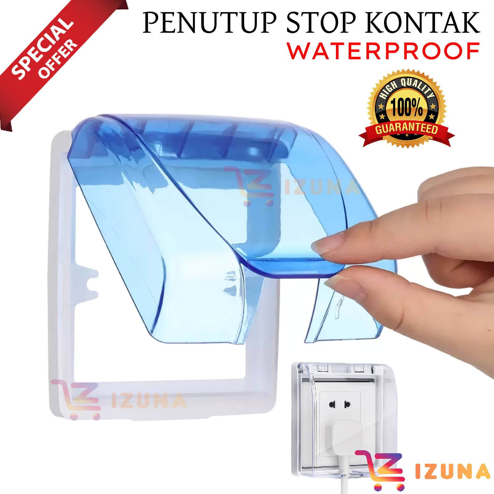 [IZUNA] PENUTUP PENGAMAN STOP KONTAK / COVER STOP KONTAK WATERPROOF ...