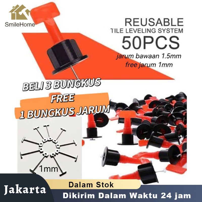 【50PCS】REUSABLE TILE LEVELING SYSTEM/ ALAT PERATA KERAMIK MODEL PUTAR ...
