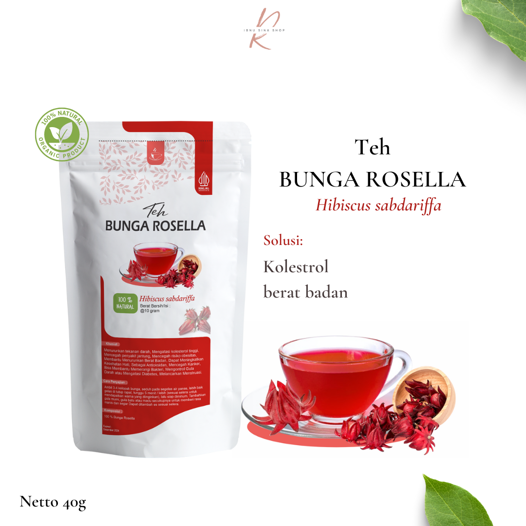 Teh Bunga Rosella Merah | Minuman Herbal Rebus Rosela Merah Kering ...