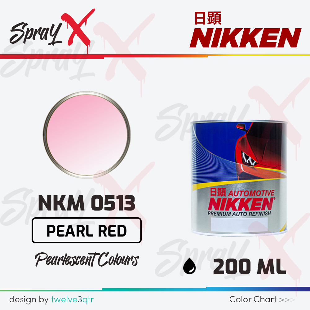 NIKKEN NC METALLIC PEARL RED 0513 / LEMBAYUNG MERAH #0513 200 ML - CAT ...