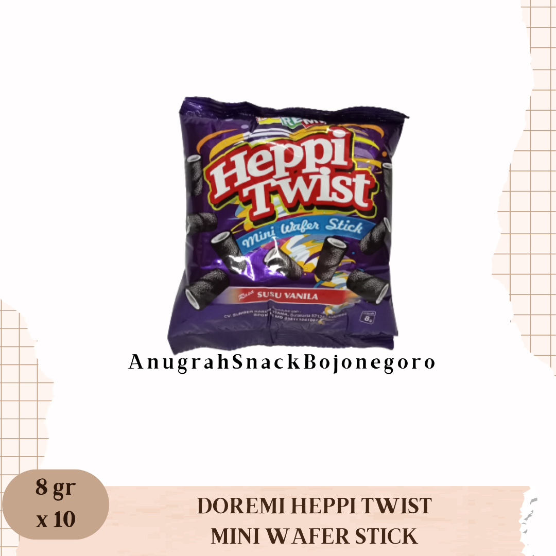 Doremi Heppi Twist Mini Wafer Stick Renceng 8gr x 10 | Lazada Indonesia