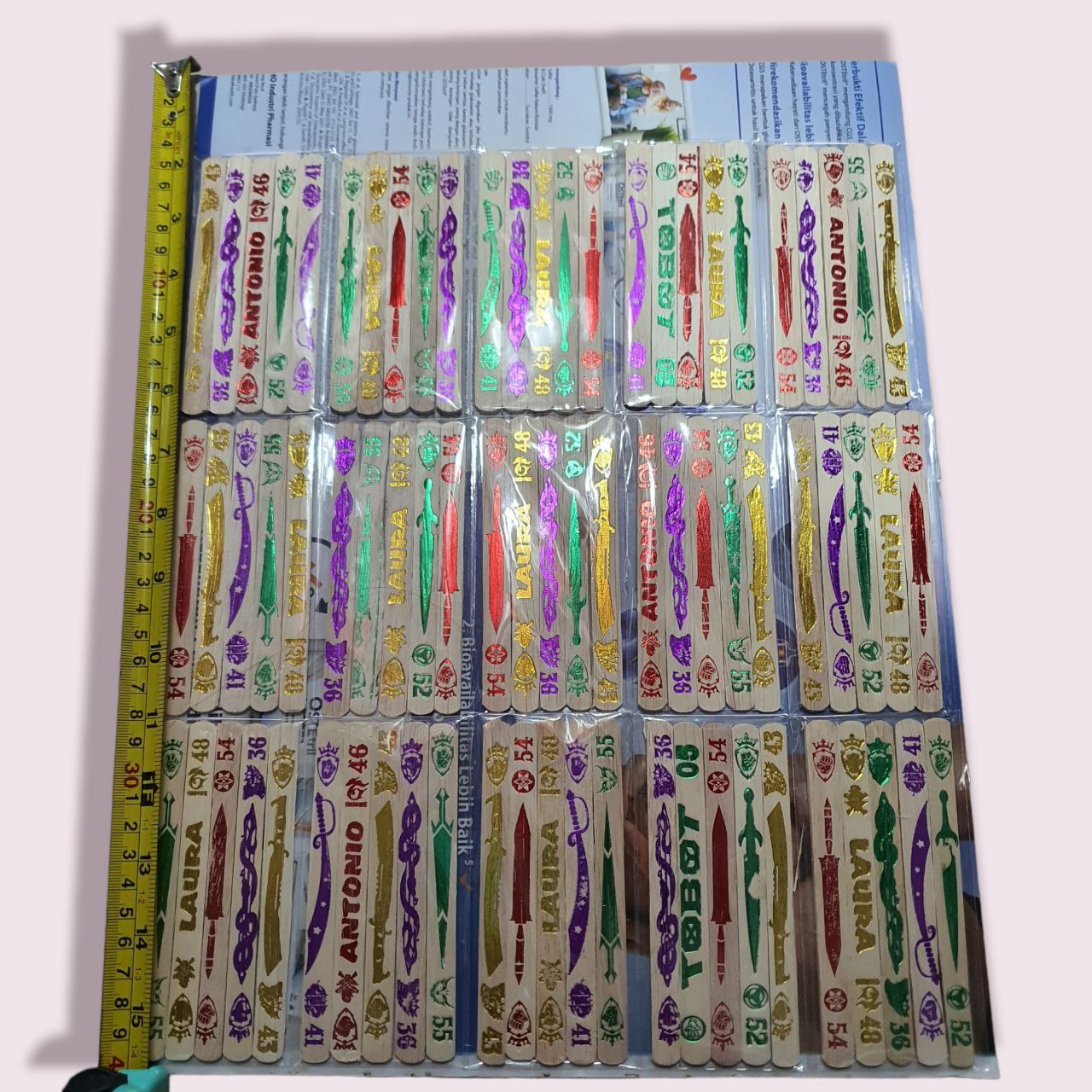 1 lembar stik tinta emas lembaran isi 15 x 5 pcs tinta emas | Lazada ...
