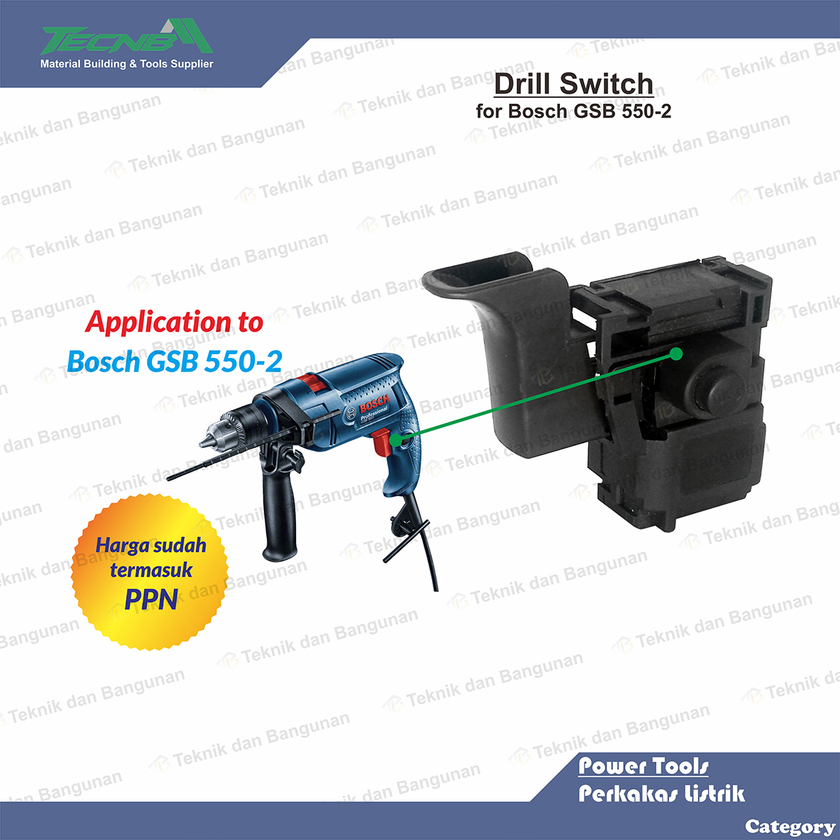 Switch Saklar Bor untuk Bosch GSB 550-2 | Lazada Indonesia