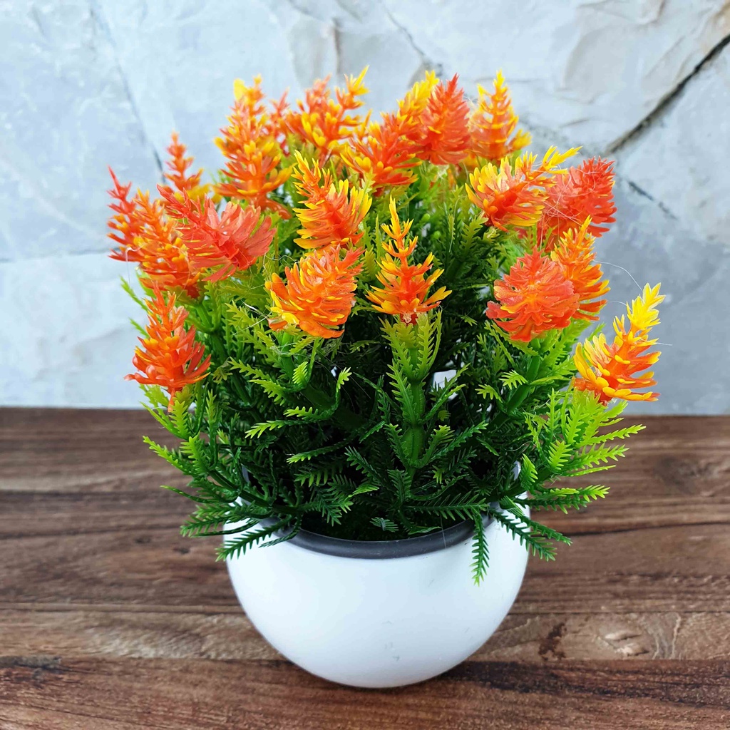 Bunga Artificial + Pot tinggi 14 cm / Bunga Palsu/ Bunga Artificial ...