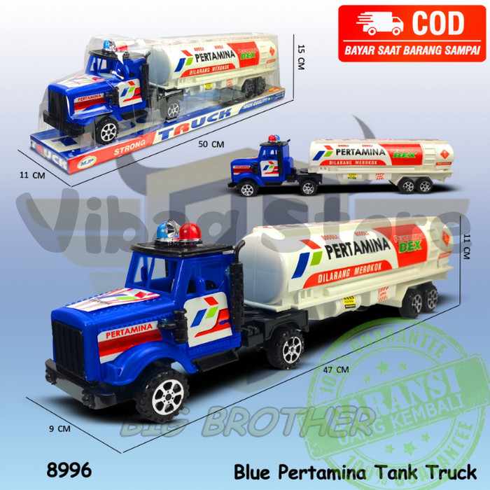 Truk Trek Mainan Fire Tank Mobil Tangki Pertamina BigBrother 8996 ...