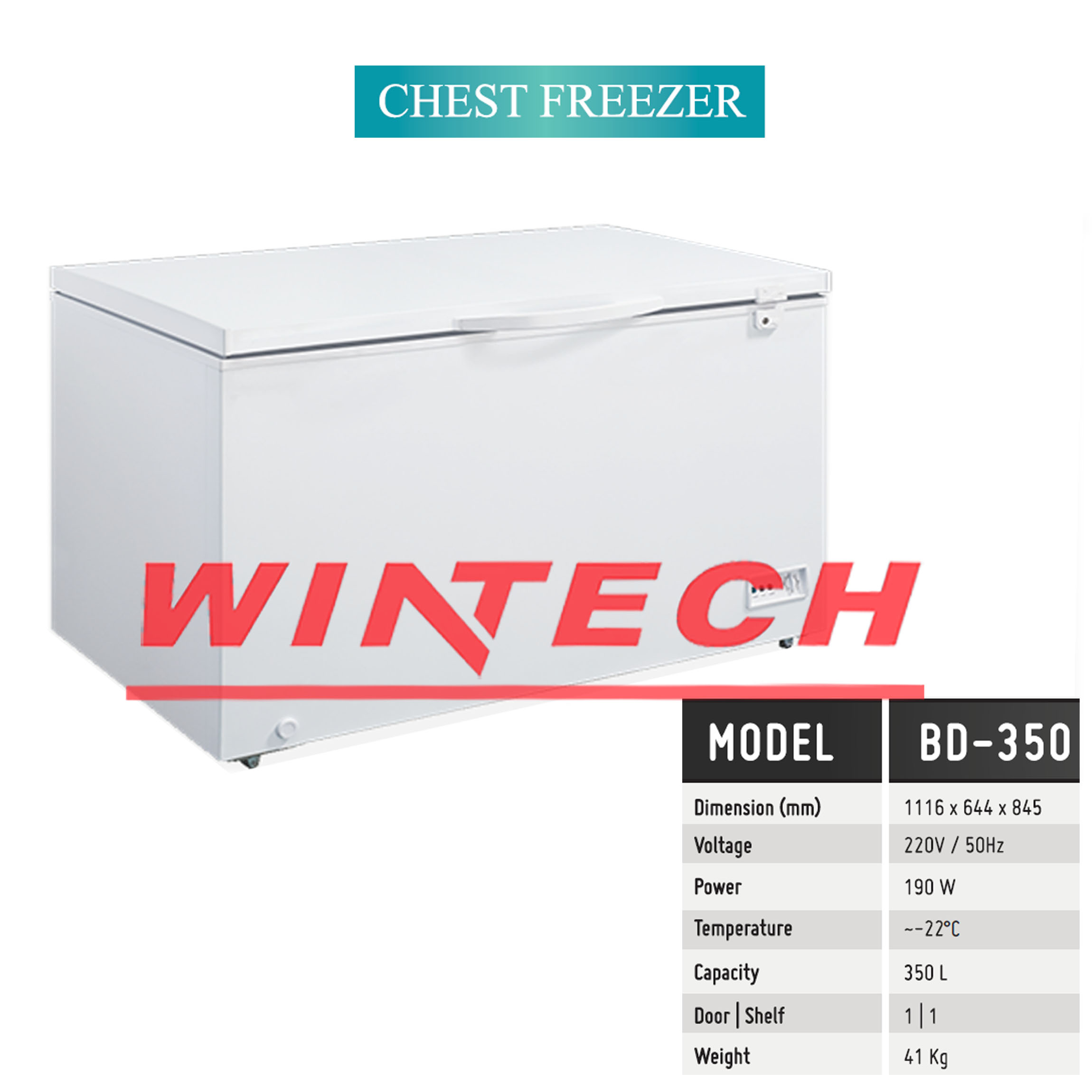 Crown BD-350 Chest Freezer / BD350 Freezer Box 350 Liter - Putih ...