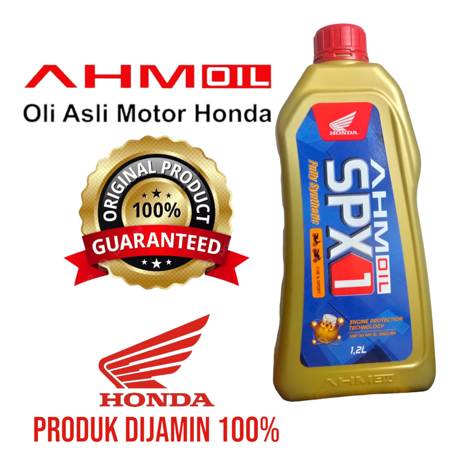 OLI AHM SPX1 1200ml Oli Motor Honda SPX1 1.2L | Lazada Indonesia