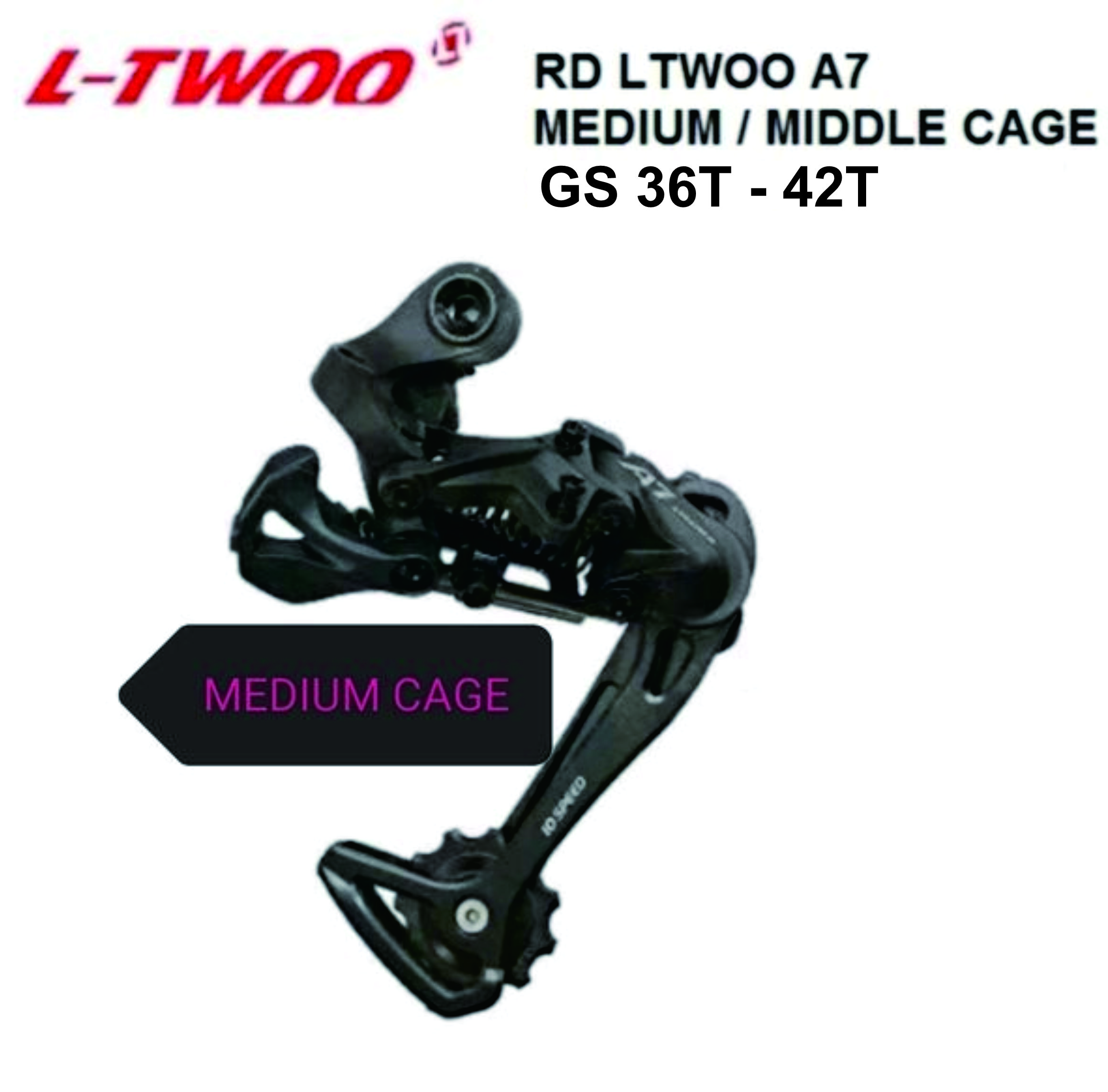 RD LTWOO A7 10 SPEED . 10SP . SHORT CAGE PENDEK .. COMPATIBLE DENGAN ...