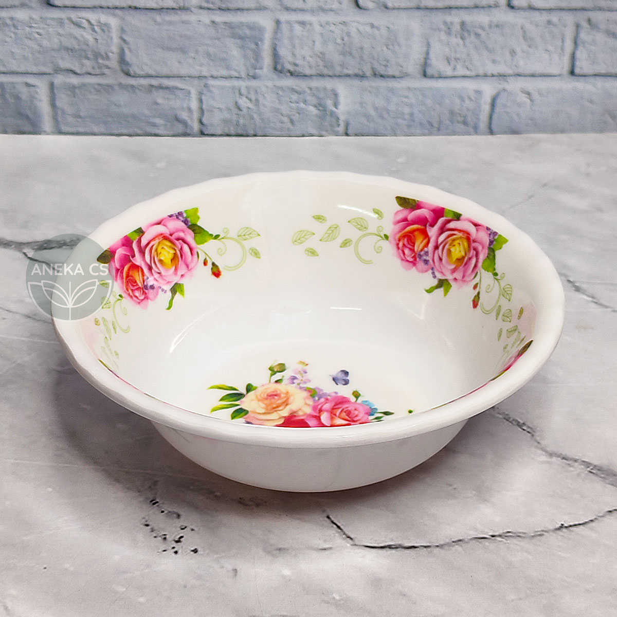 Mangkok Besar 8 inch - Mangkok Motif Bunga - Mangkok Melamin - Mangkok ...