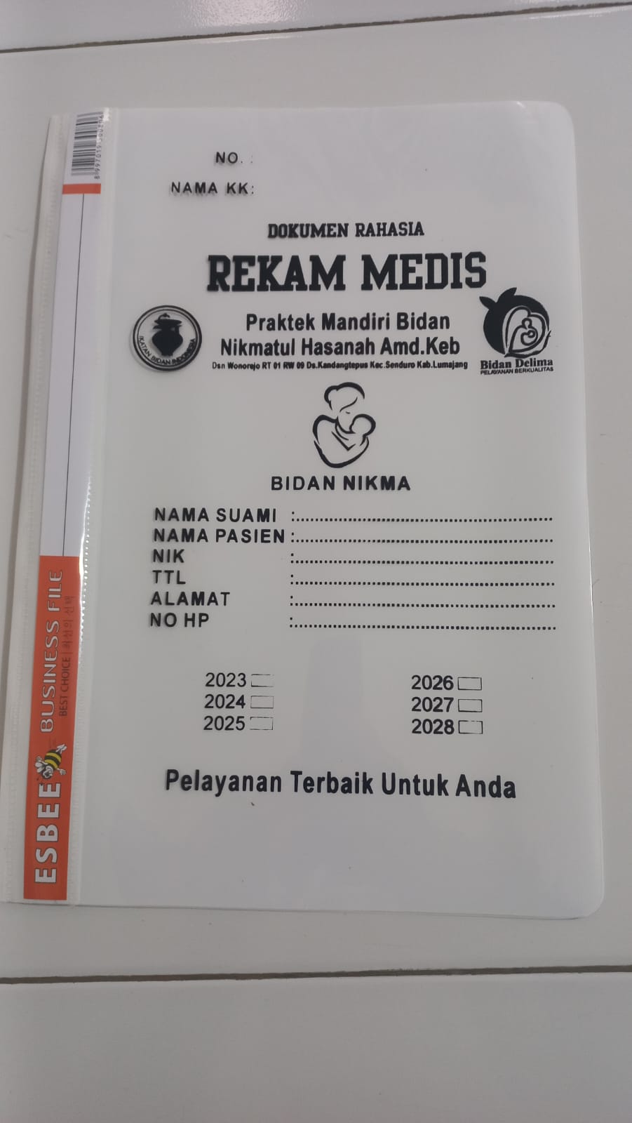 100 pcs Map Rekam medik Plastik murah/Map Business File Folio F4 ...