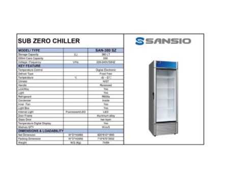 Promo Sub zero chiller SANSIO SAN-380SZ 380 liter | Lazada Indonesia