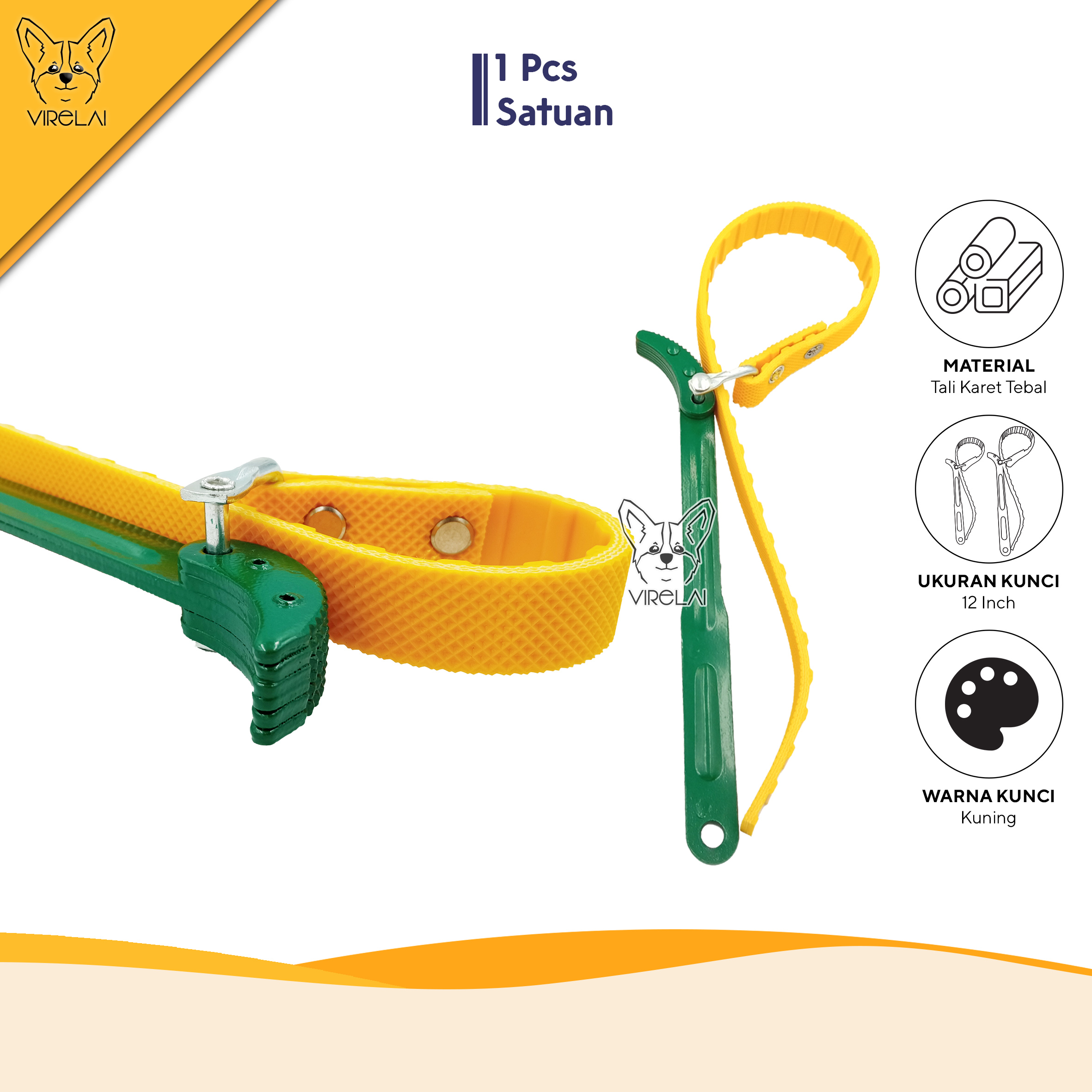 Kunci Pembuka Filter Oli Kulit Sabuk 9/12" Oil Filter Wrench Belt ...