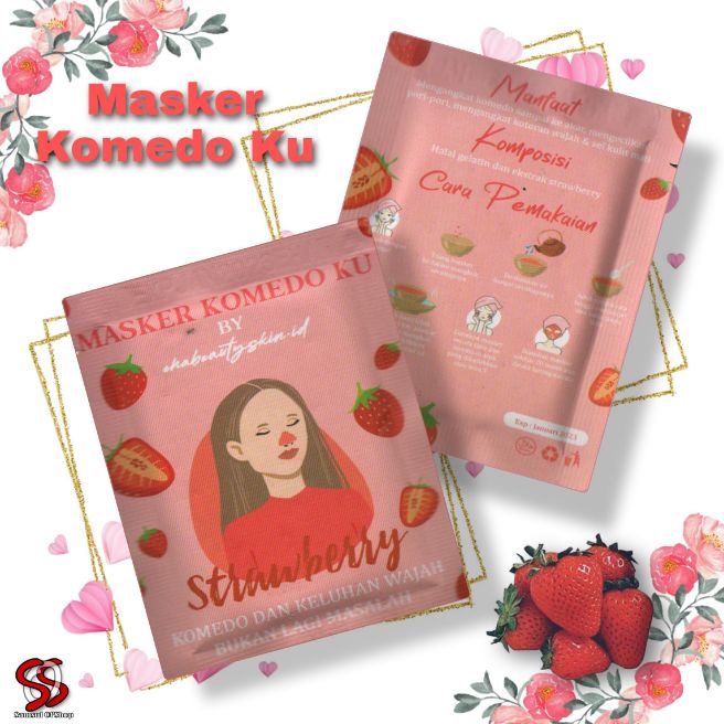 Masker Komedo Gelatin Ekstrak Strawberry | Lazada Indonesia