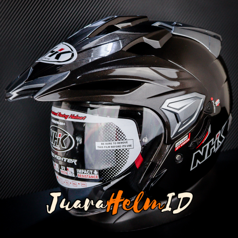 NHK HELM PREDATOR CRYPTN SOLID NEW / GUNMETALIC / Double Visor | Lazada ...