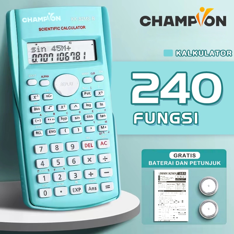 Champion Kalkulator Ilmiah 240, Kalkulator Fungsi, Kalkulator 4 Warna ...