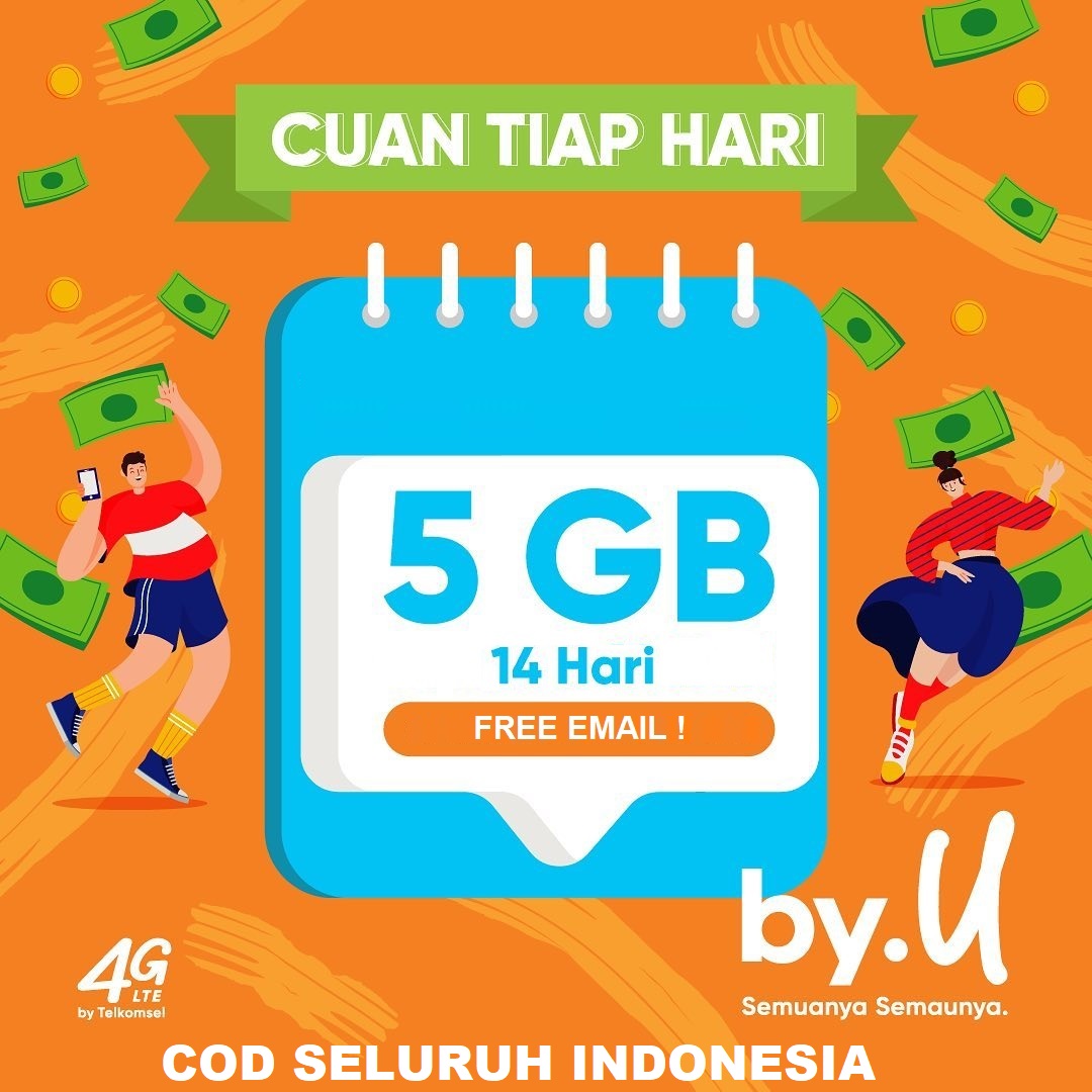 Kartu Perdana Byu By.u By Telkomsel 5 GB Masa Aktif 7 Hari | Lazada ...