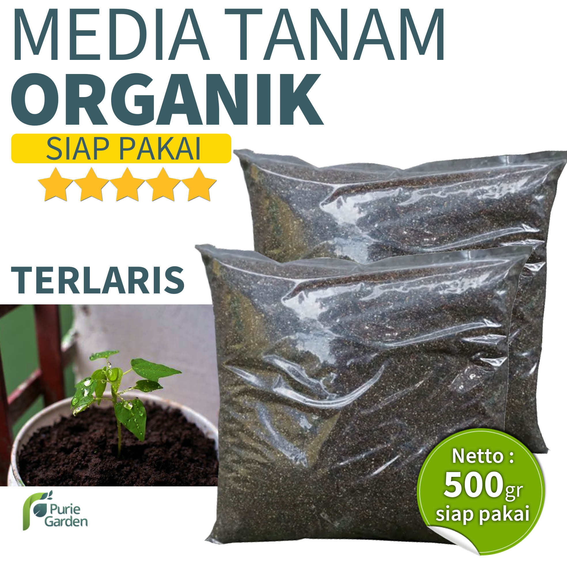 Media Tanam Organik 500gr Siap Pakai Tanaman Buah Bunga Dan Sayur ...