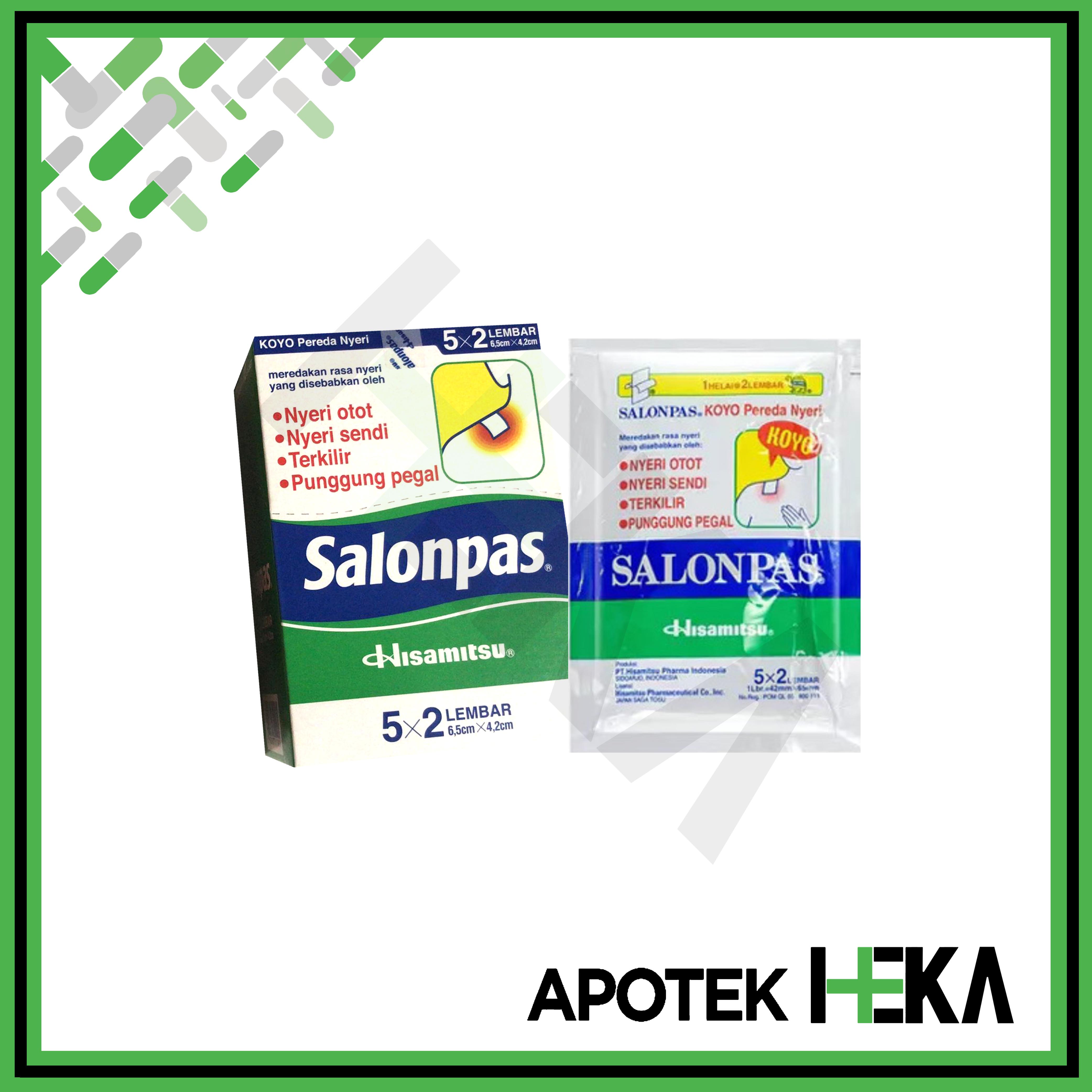 Salonpas Biru Hisamitsu 5x2 Koyo Pereda Nyeri Box isi 10 Sachet ...