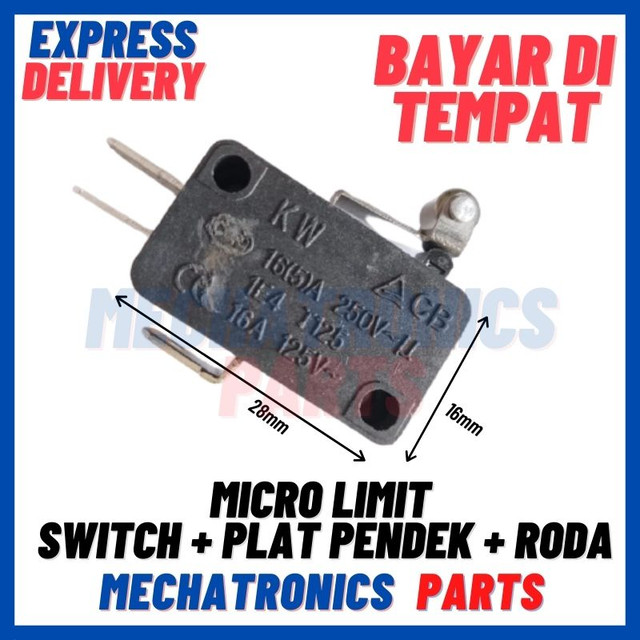 [SWI-9091] MICRO LIMIT SWITCH + PLAT PENDEK + RODA | Lazada Indonesia