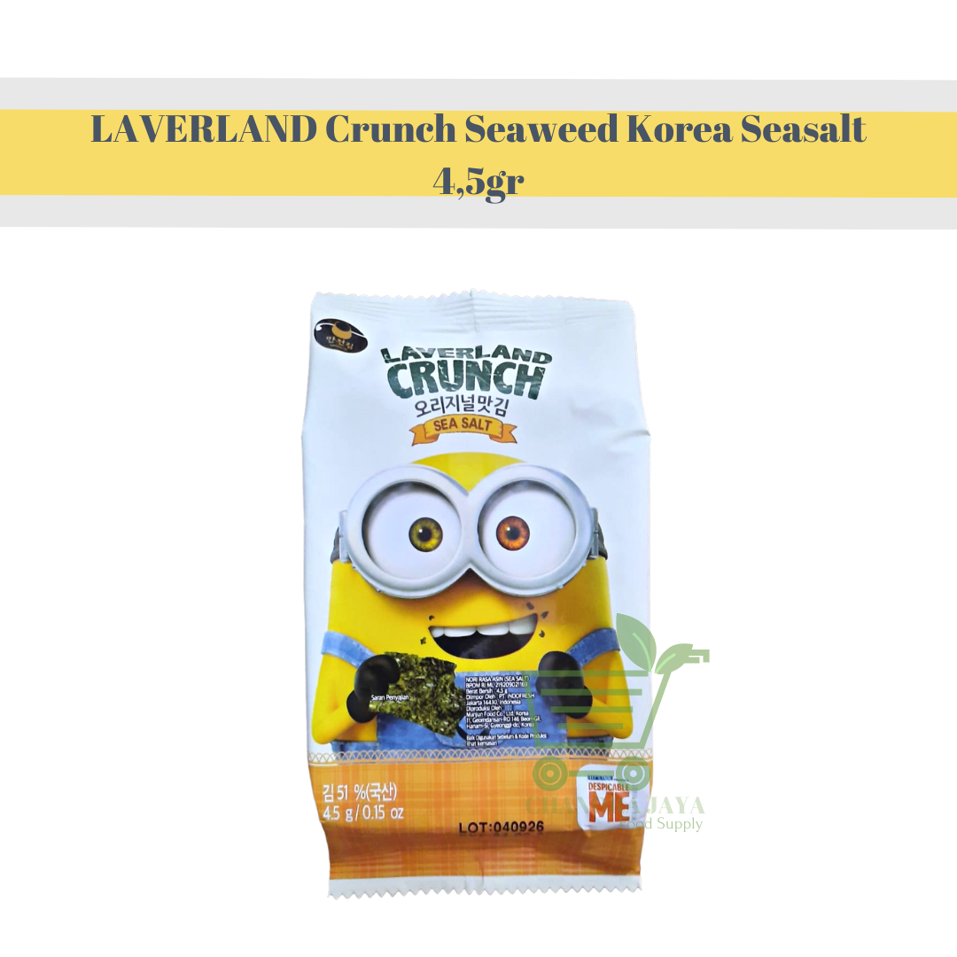 LAVERLAND Crunch Seaweed Korea Seasalt 4,5gr - Rumput Laut | Lazada ...