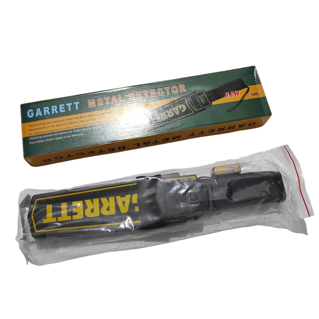 METAL DETECTOR SECURITY GARRET SUPER SCANNER TERMASUK BATTERY | Lazada ...