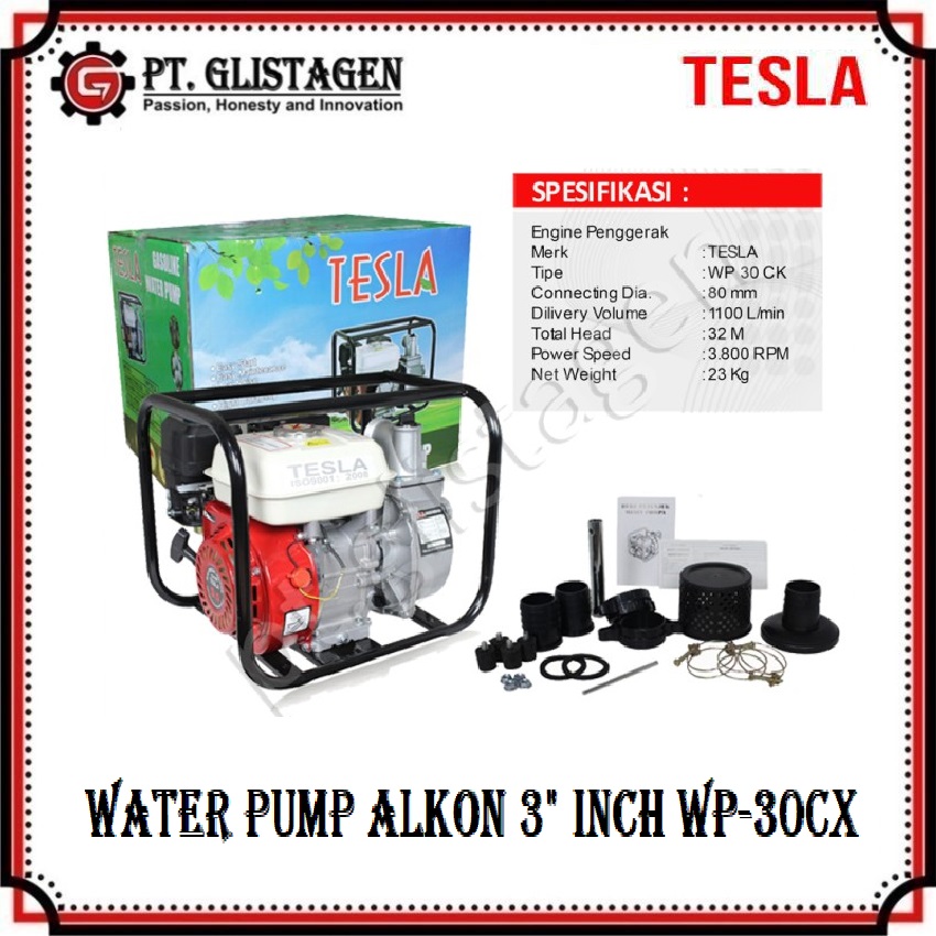 TESLA WP30CX Mesin Pompa Air Irigasi Sawah Alkon 3" Water Pump WP-30CX ...
