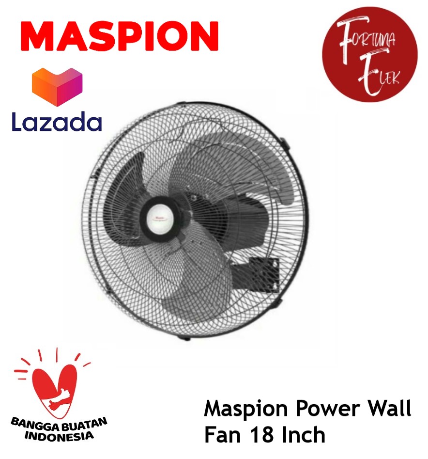 Maspion Power Wall Fan 18 Inch PW-456 Kipas Angin Dinding Tornado ...