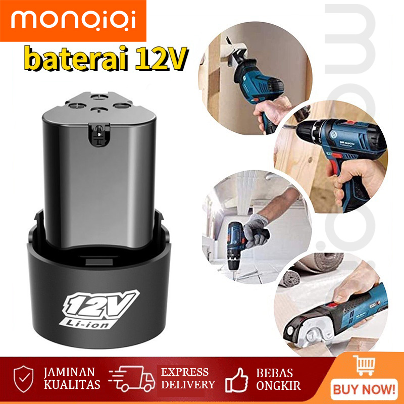 Monqiqi Baterai Bor Cordless Li-Ion 12 Volt Electric Cordless Rechargeable Litium Baterai Ori ...