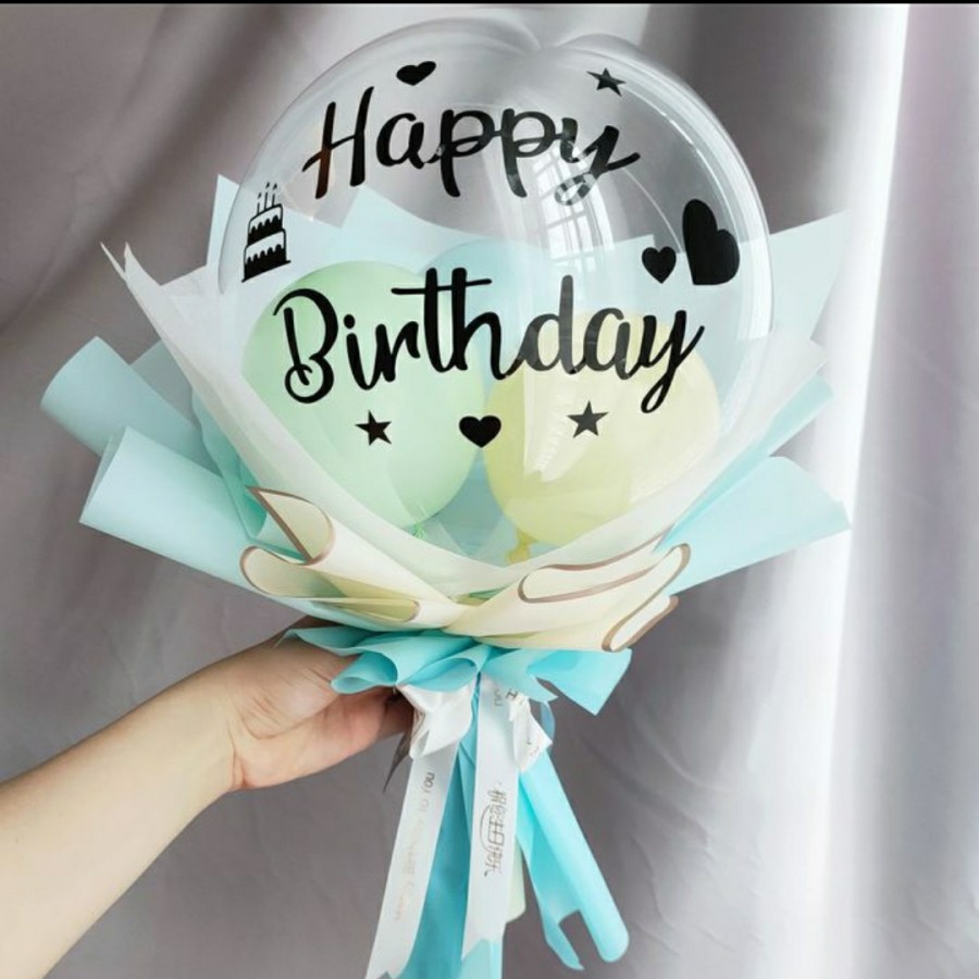 Stiker Balon PVC Happy Birthday Ulang Tahun Anniversary Graduation ...