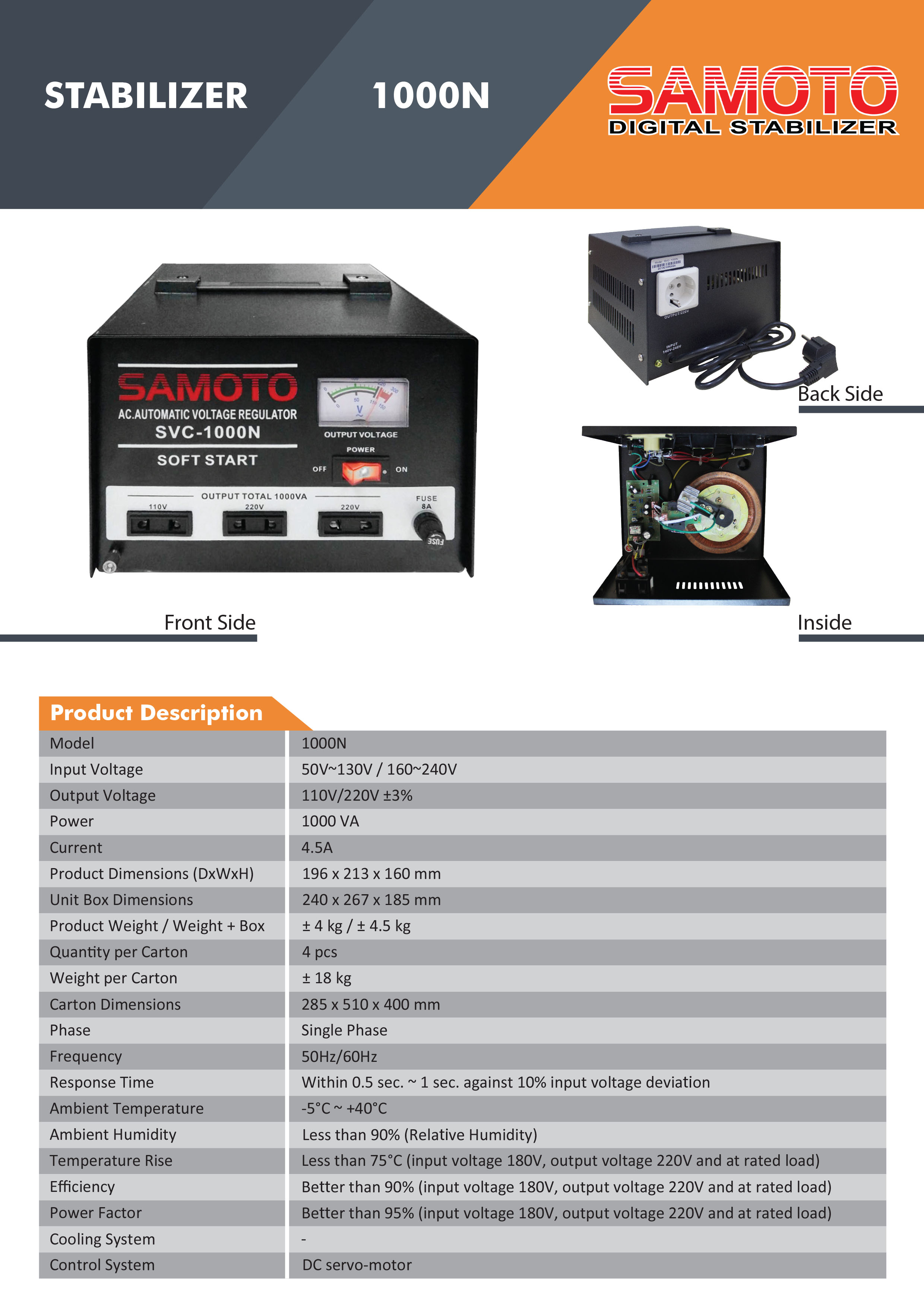 STABILIZER SAMOTO 1000VA | Lazada Indonesia