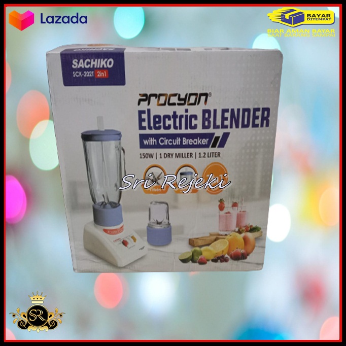 Blender Kaca 2 in 1 Procyon Electric Blender 6 Mata Pisau - SACHIKO ...