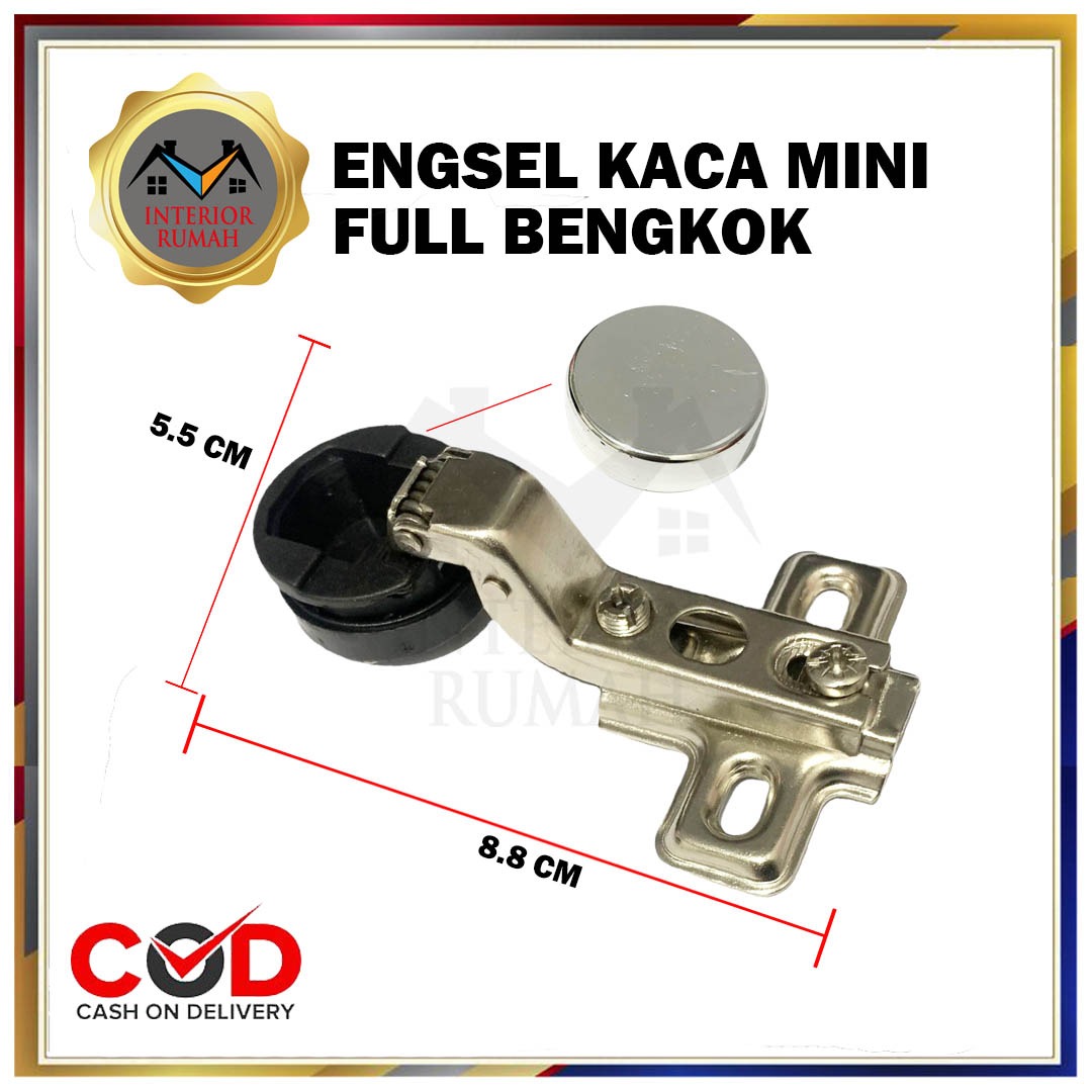 Engsel Sendok Kaca Mini 26 mm / Engsel Pintu Lemari Kaca Mini isi 24 ...