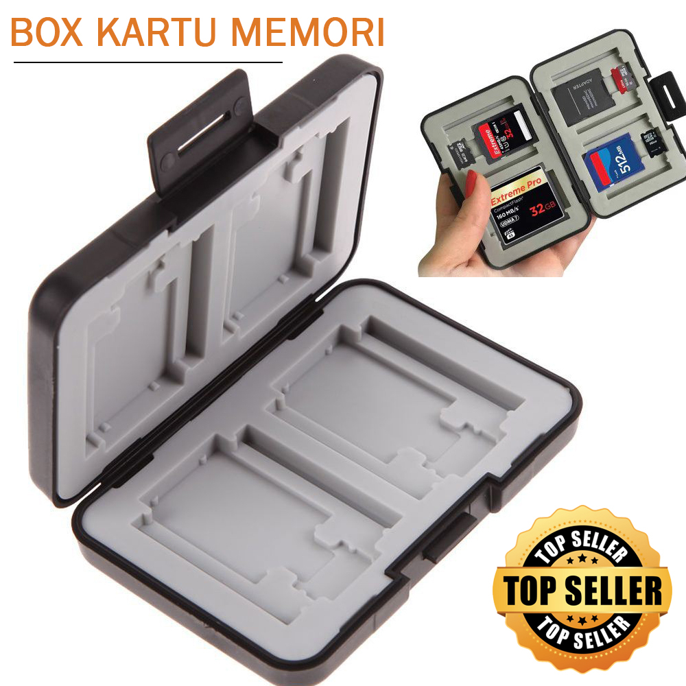 Kotak Kartu Memori Case Holder Plastic Storage Box for Memory Card 10 x ...
