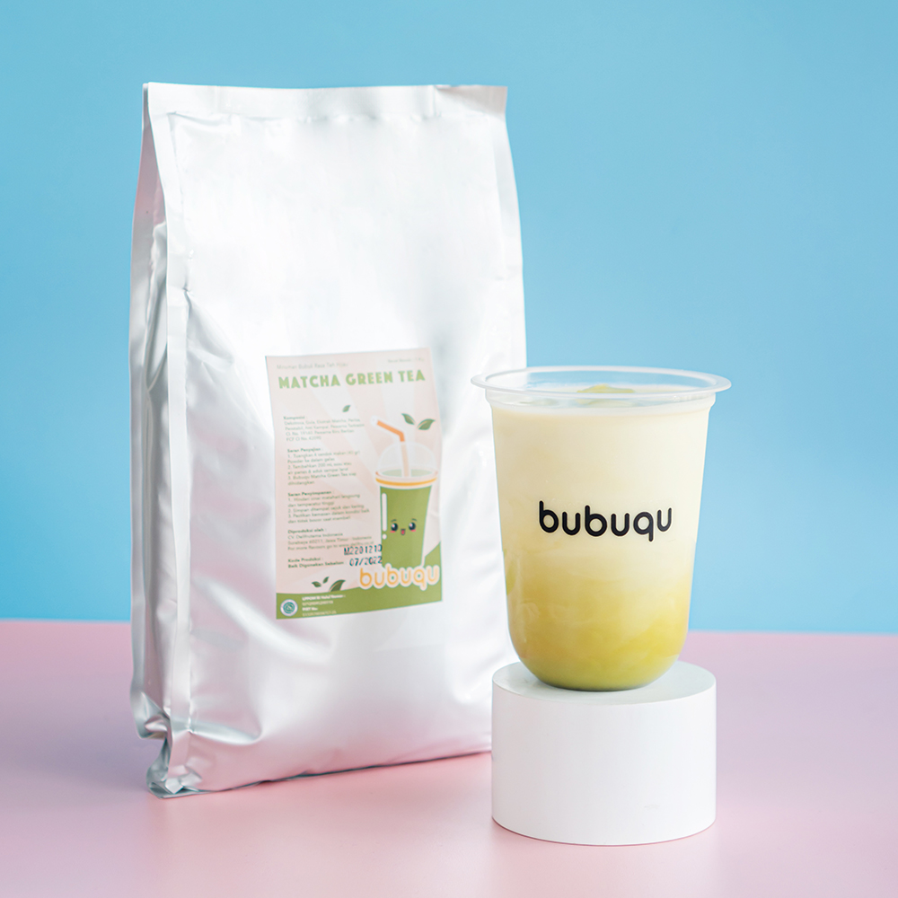 1kg Bubuqu Matcha Green Tea Latte Powder Drink - Bubuk Minuman Teh ...