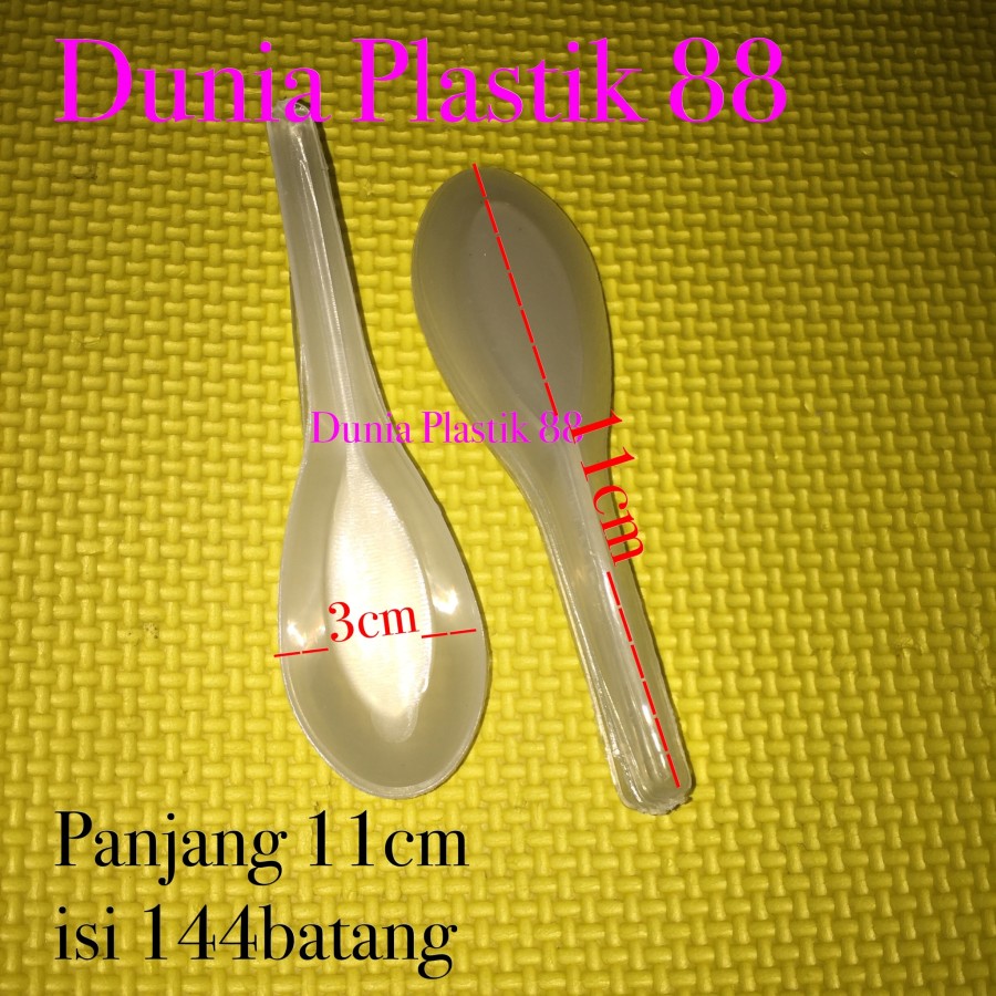 isi 144btg SENDOK BEBEK BENING makan plastik murah transparan sup sop ...