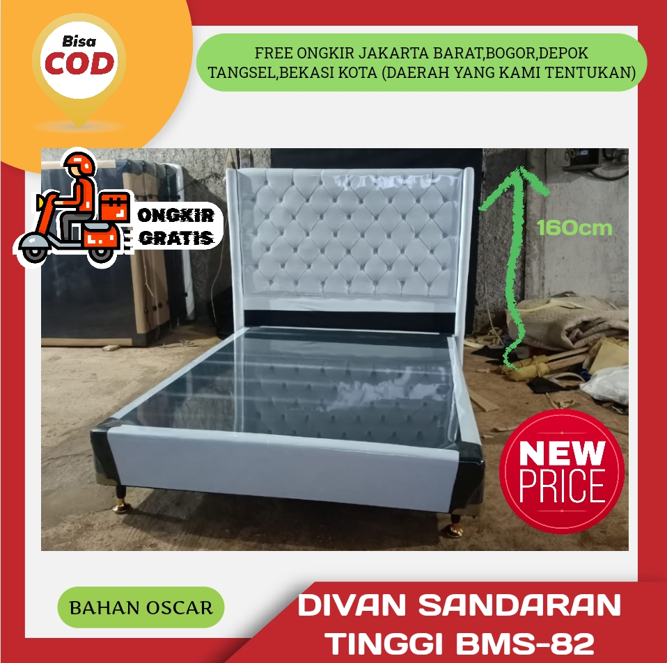 divan dipan tempat tidur sandaran tinggi 200x200 BMS-82 free ongkir ...