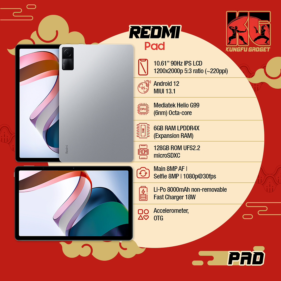 Redmi Pad 6/128 Garansi Resmi Xiaomi Indonesia | Lazada Indonesia