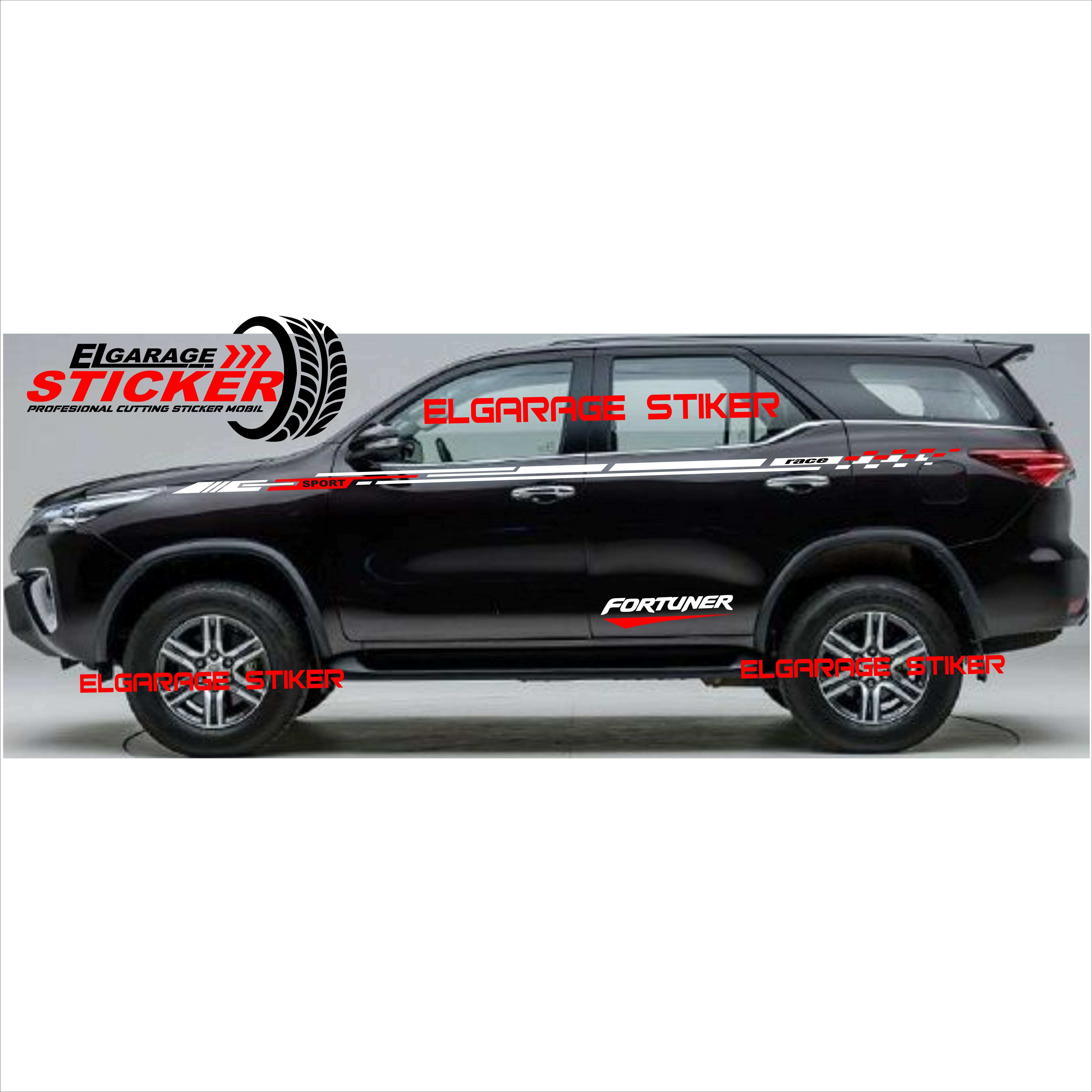 Stiker mobil toyota fortuner cutting stiker variasi body fortuner ...