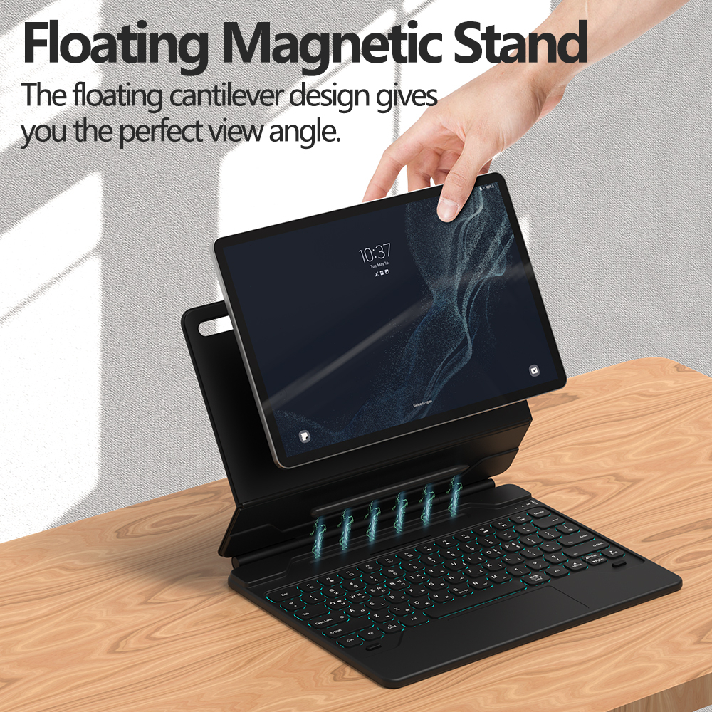 GOOJODOQ for Samsung S8 S9 11 inch S9+ 12.4 inch Keyboard Case for ...