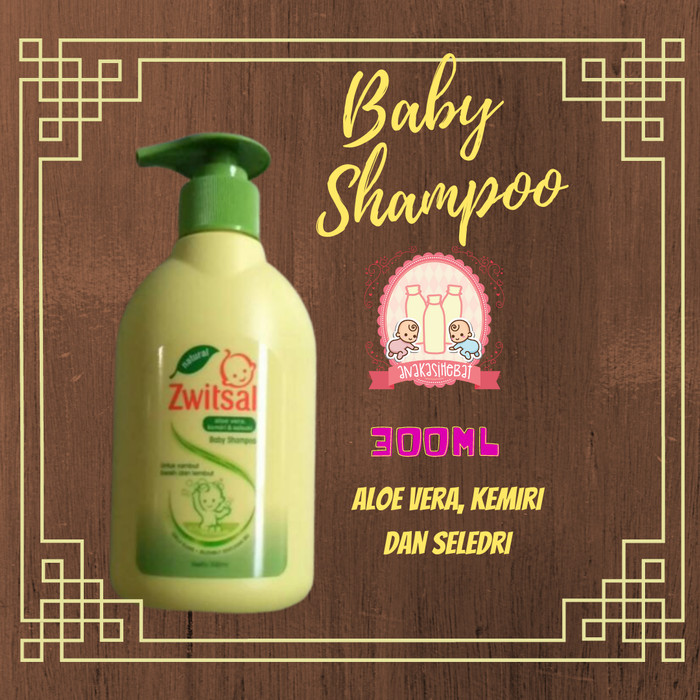 COD ZWITSAL Baby Shampoo Natural Aloe Vera Botol Pump 300ML Sampo Bayi ...