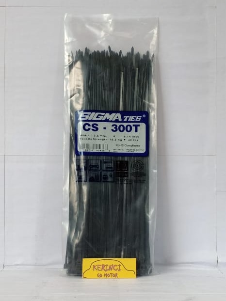 KABEL TIES SIGMA CS 300T TIPIS HITAM 30cm 1 PACK - KABEL TIS INSULOK ...