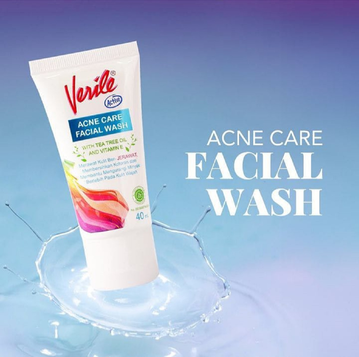 Verile Acne Care Facial Wash 40ml - Perawatan kulit Berjerawat | Lazada ...