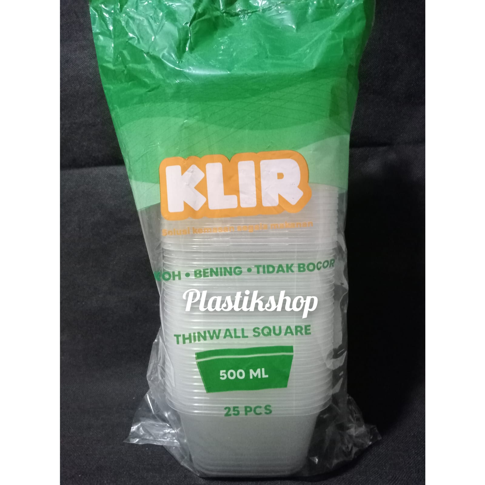thinwall klir square / kotak kecil 350ML , 500ML isi 25 pcs | Lazada ...