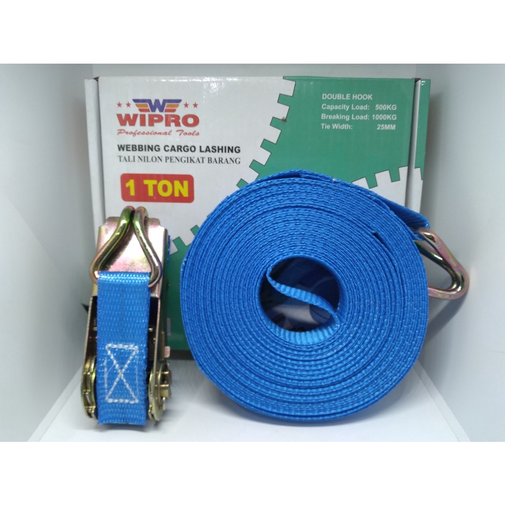 WIPRO TREK BELT / TALI PENGIKAT BARANG 1"x10 meterx1TON / RACHET TIE ...