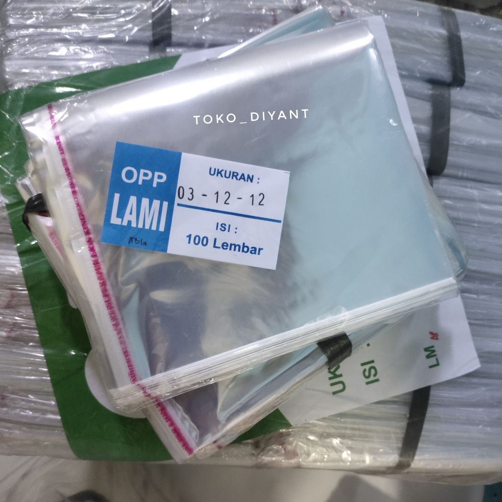 Plastik OPP 12x12 tebal 03 / plastik rekat / plastik rekatan / plastik ...