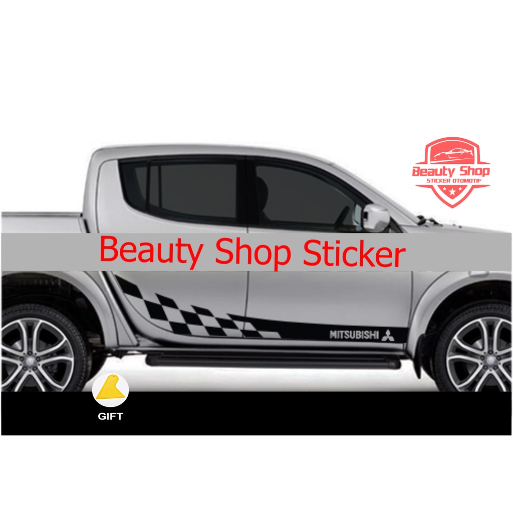 stiker triton sticker side body mitsubishi triton flag | Lazada Indonesia