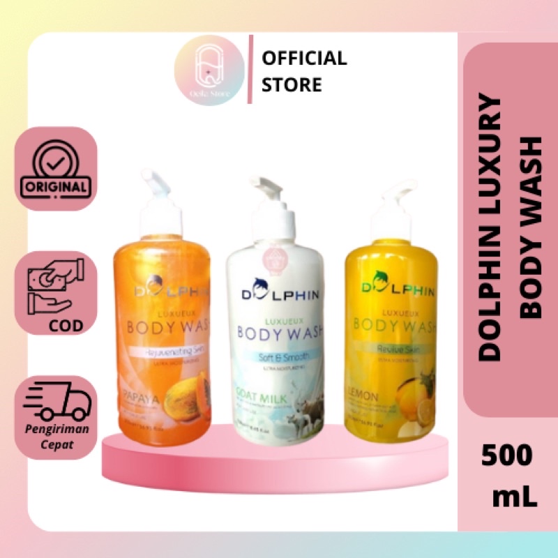 DOLPHIN BODY WASH 500 ML PAPAYA SABUN MANDI DOLPHIN BPOM 100% ORIGINAL ...